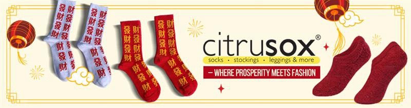 Citrusox's Lunar Luxe: Red & Fa Cai Socks for Prosperity!