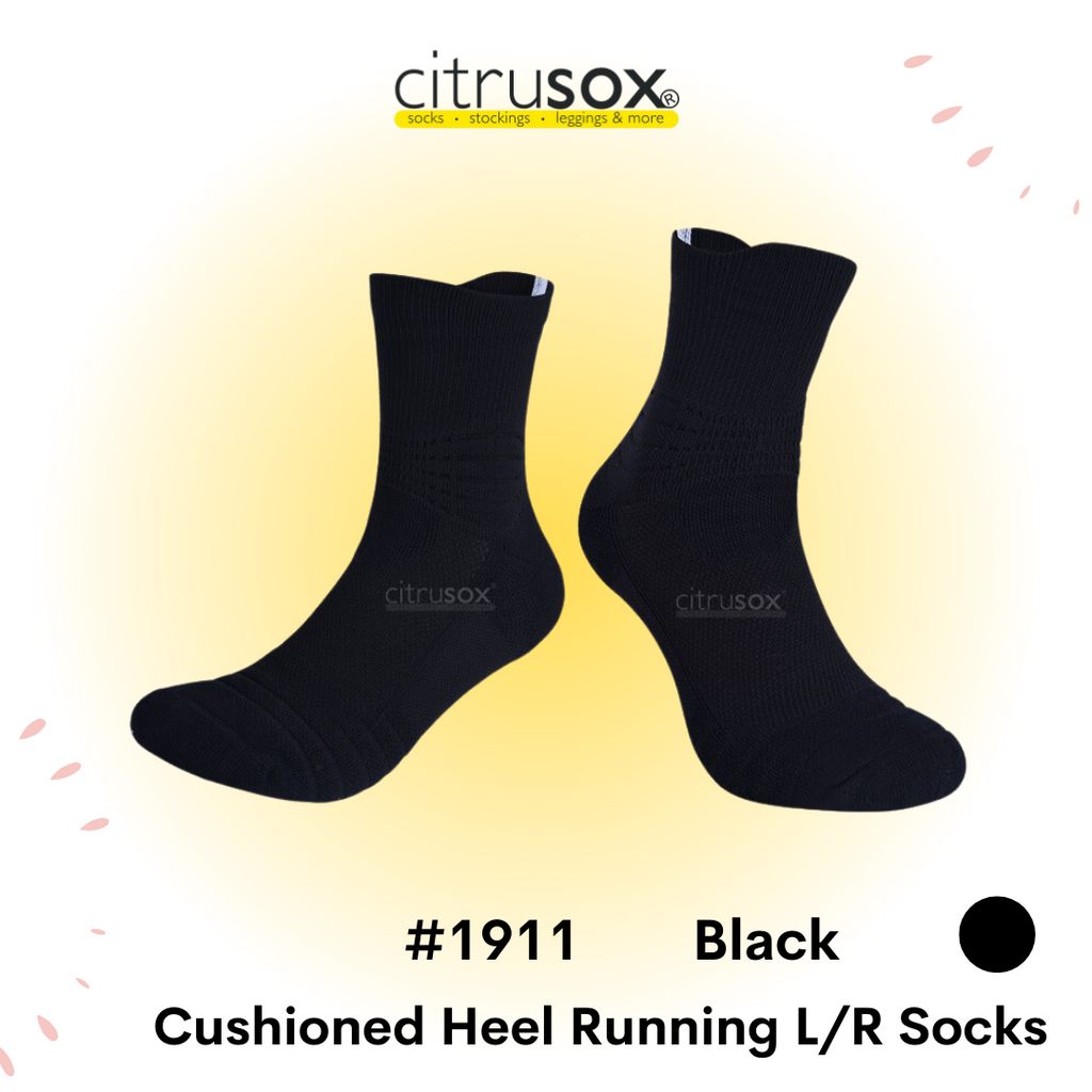 Cushioned Heel Running Performance Left-Right Socks – Citrusox