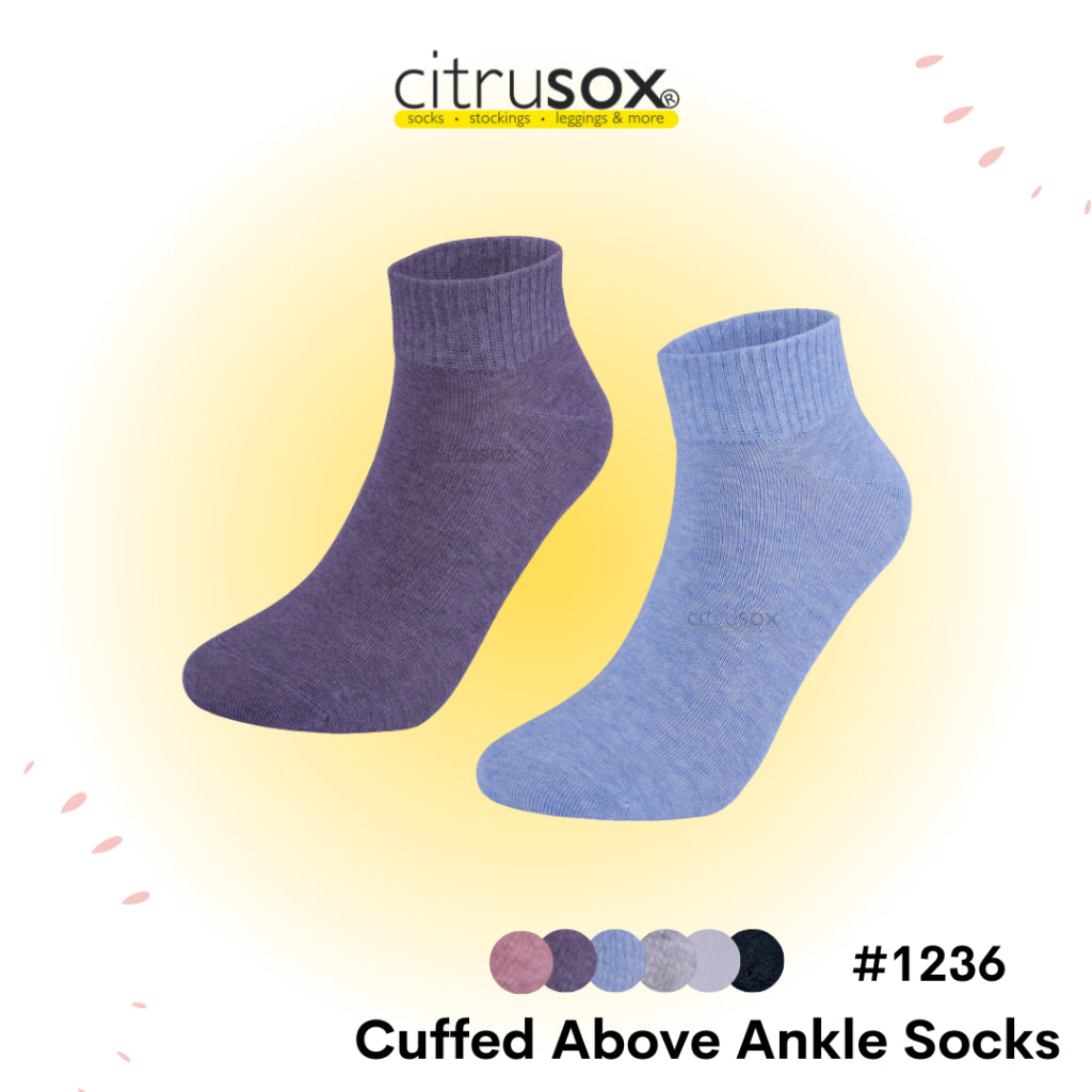 Cotton Cuffed Above Ankle Socks – Citrusox