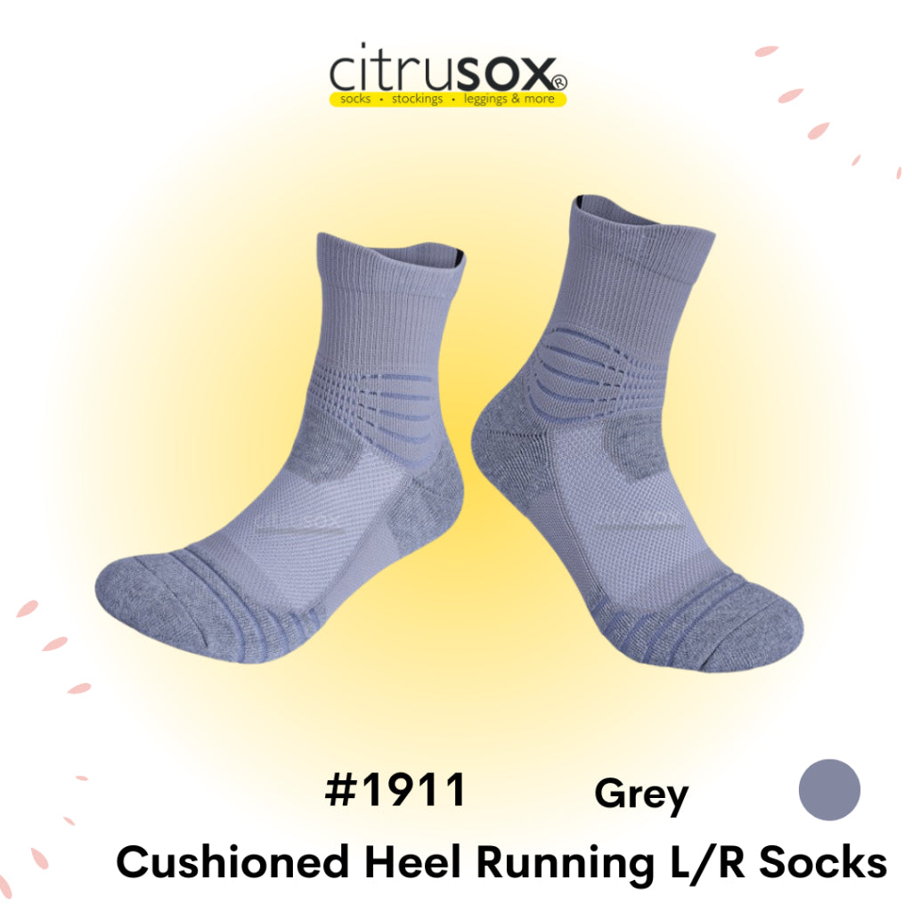 Cushioned Heel Running Performance Left-Right Socks – Citrusox