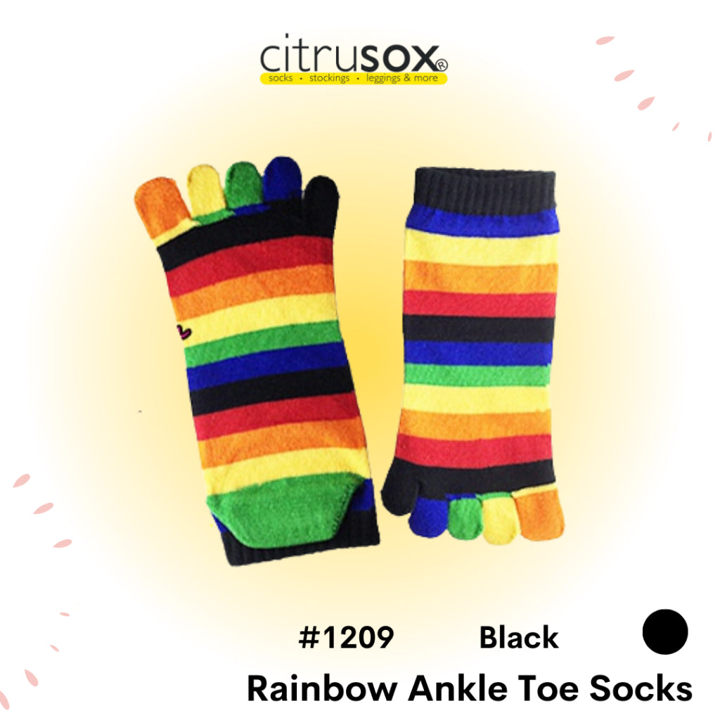 Rainbow Ankle Toe Socks – Citrusox