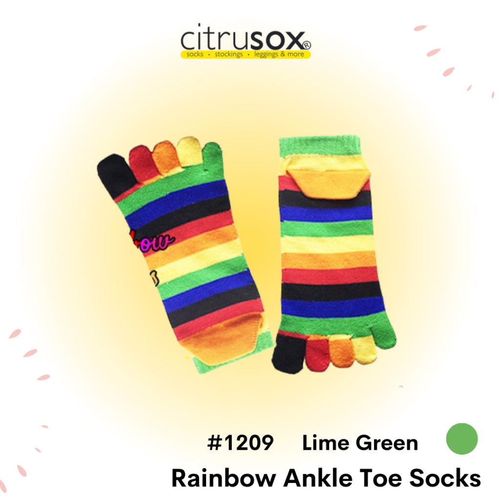 Rainbow Ankle Toe Socks – Citrusox